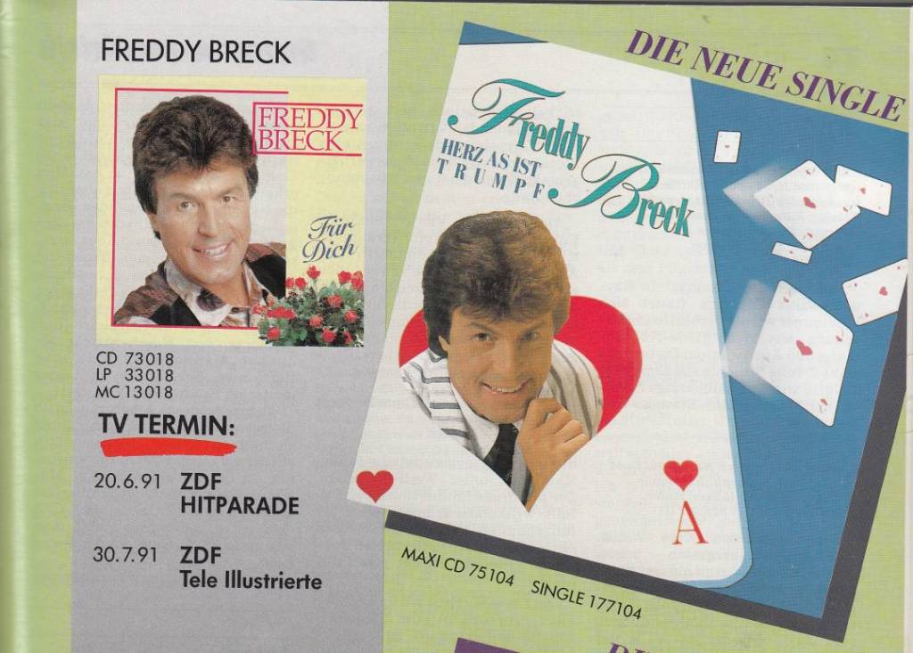 FREDDY BRECK: Gestern wäre er 80 Jahre alt geworden - Schlagerprofis ...