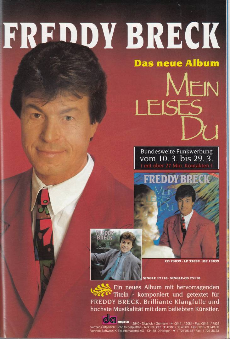 FREDDY BRECK: Gestern wäre er 80 Jahre alt geworden - Schlagerprofis ...