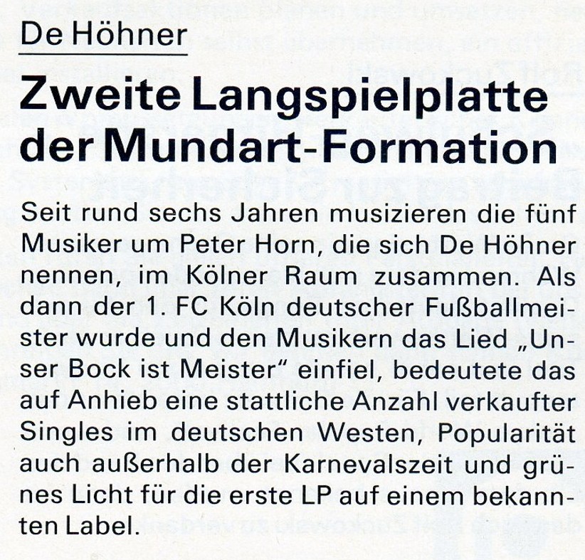 HÖHNER: Ehemaliger Sänger PETER HORN ist tot